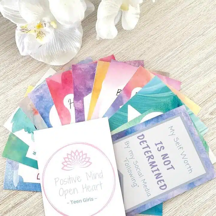 Positive Mind Open Heart Teen Girls Affirmation Cards