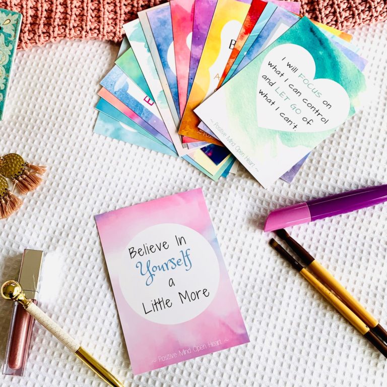 Positive Mind Open Heart Teen Girls Affirmation Cards